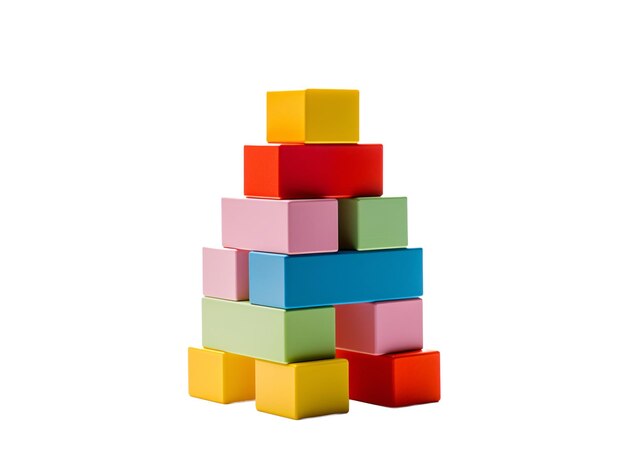 A stack of colorful blocks | Premium AI-generated PSD A stack of colorful blocks | Premium AI-generated PSD