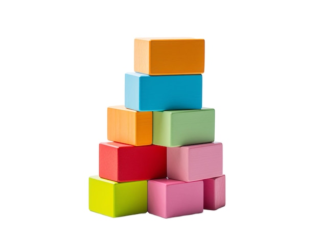 A stack of colorful blocks | Premium AI-generated PSD A stack of colorful blocks | Premium AI-generated PSD