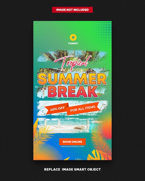 Premium PSD | Summer break banner stories Premium PSD | Summer break banner stories