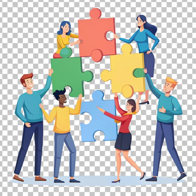 Teamwork puzzle concept | Premium AI-generated PSD Teamwork puzzle concept | Premium AI-generated PSD
