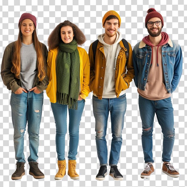 Three people posing for a photo with one wearing a yellow jacket and ... Three people posing for a photo with one wearing a yellow jacket and ...