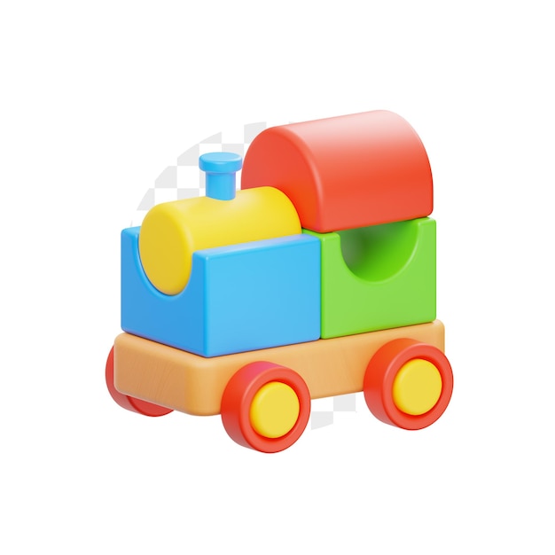 Premium PSD | Train toy 3d icon premium psd Premium PSD | Train toy 3d icon premium psd