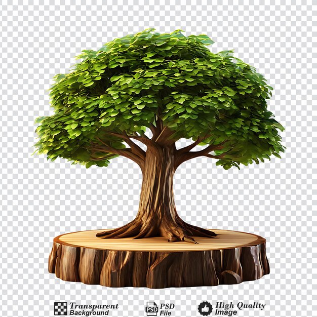 Premium PSD | Tree trunk wood podium isolated on transparent background Premium PSD | Tree trunk wood podium isolated on transparent background