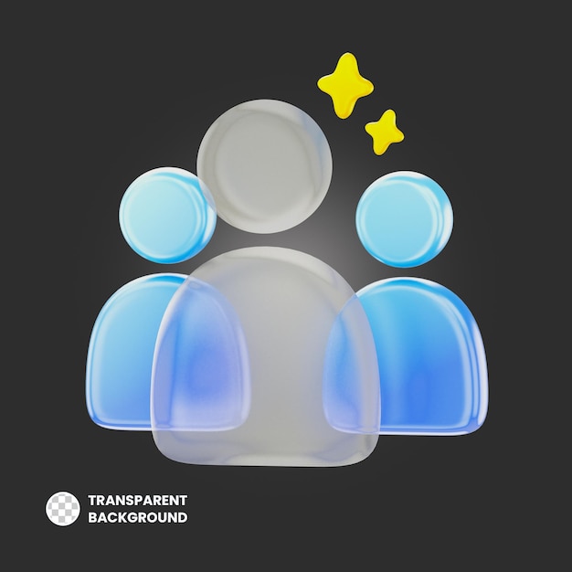 Premium PSD | User profile 3d user interface icon Premium PSD | User profile 3d user interface icon