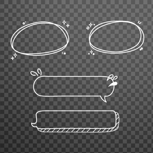 Premium PSD | Various hand drawn comic speech bubbles Premium PSD | Various hand drawn comic speech bubbles