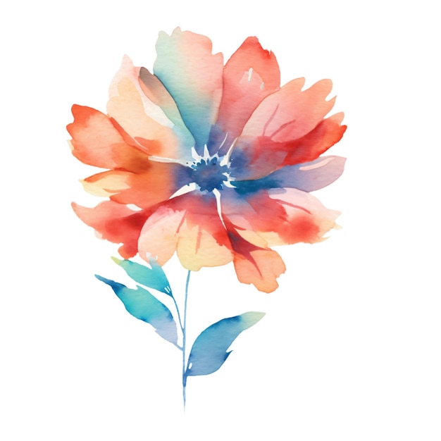 Premium PSD | Vibrant Watercolor Floral Illustration Premium PSD | Vibrant Watercolor Floral Illustration
