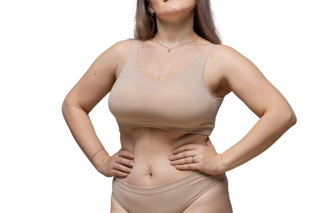 Free Psd Woman Posing With Self Love For Her Body