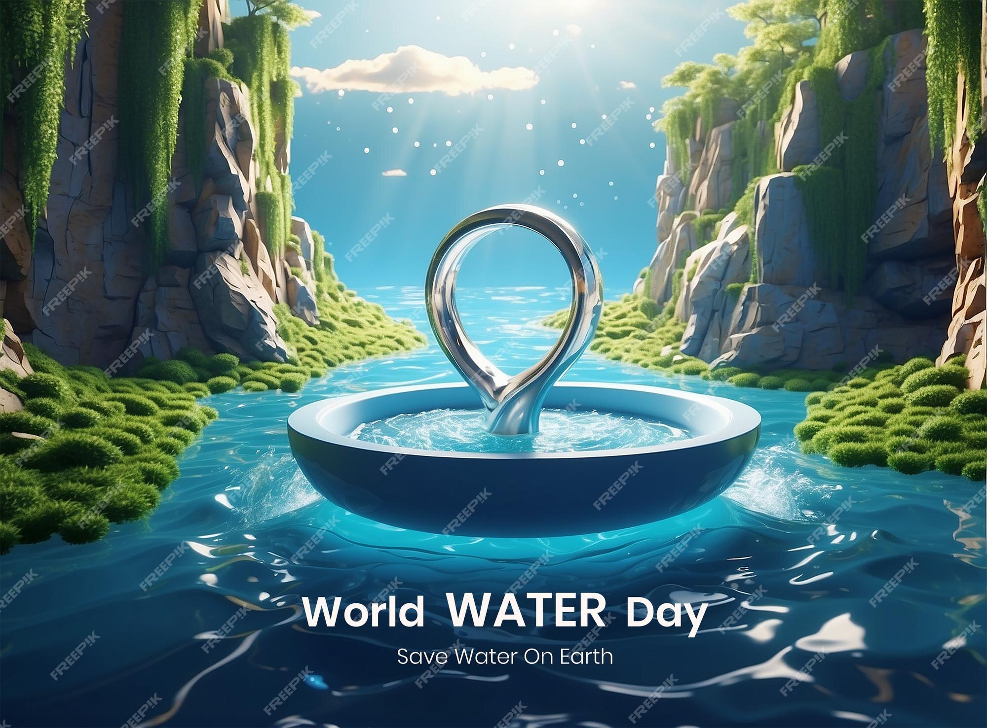 Premium PSD | World water day concept navigating the interconnected web ... Premium PSD | World water day concept navigating the interconnected web ...