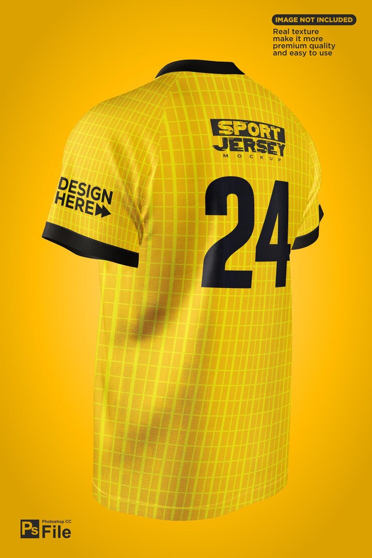 Premium PSD | Yellow jersey mockup Premium PSD | Yellow jersey mockup