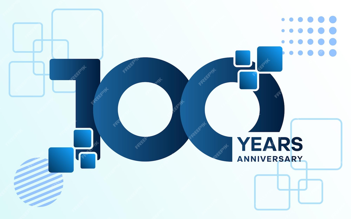 Premium Vector 100 Year Anniversary Celebration Logotype Anniversary