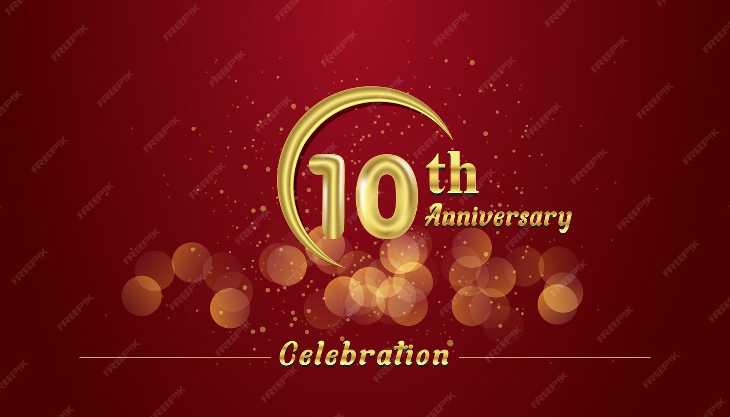 Premium Vector | 10th anniversary celebration vector illustration Premium Vector | 10th anniversary celebration vector illustration