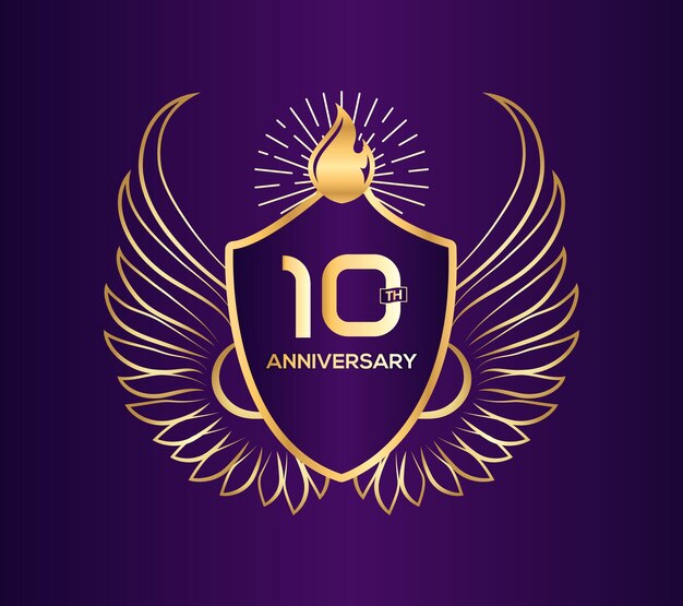 Premium Vector | 10th anniversary logo vector Premium Vector | 10th anniversary logo vector