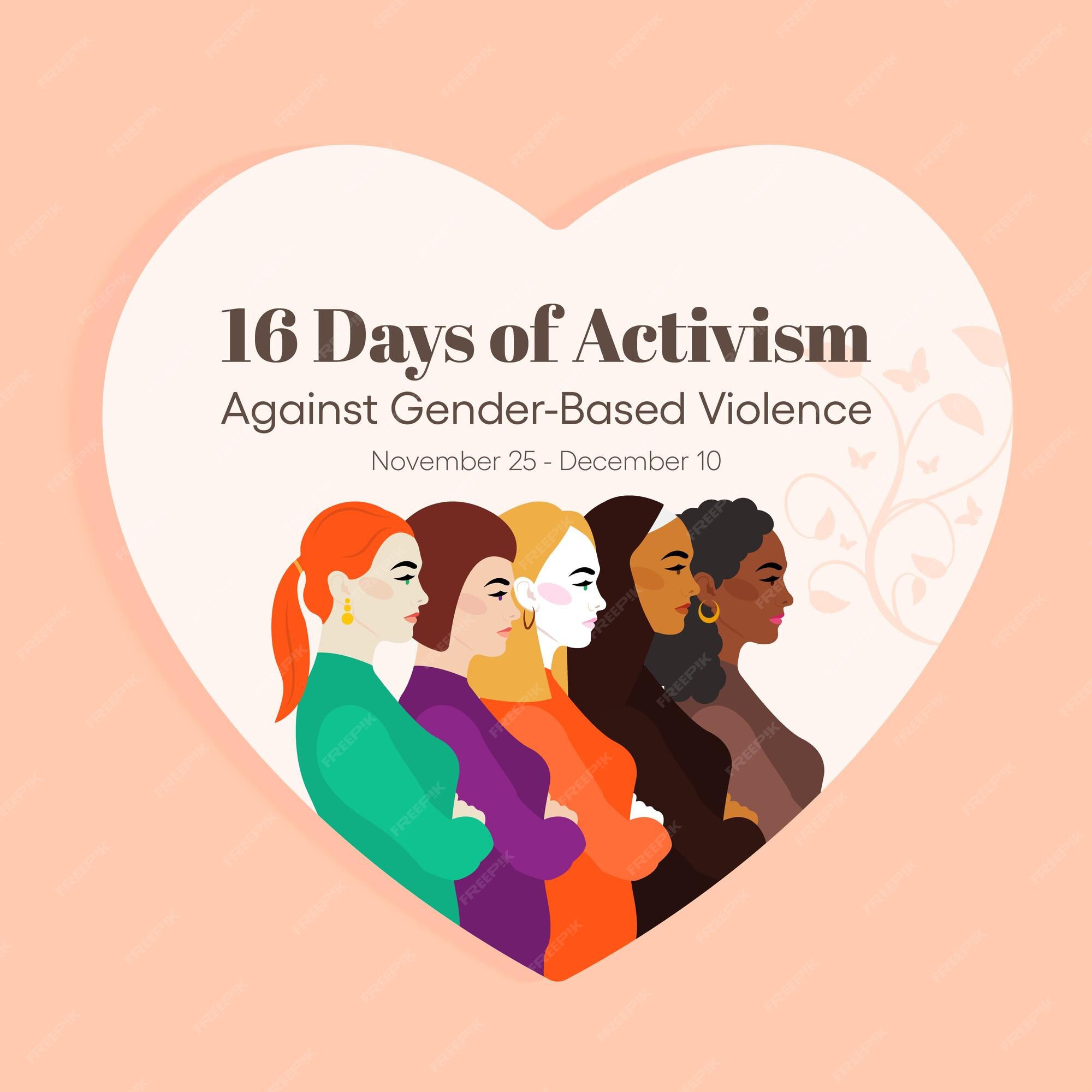 Premium Vector 16 Days Of Activism Against Gender Based Violence Is