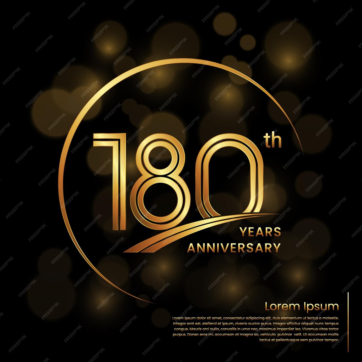 Premium Vector | 180th anniversary logo design with double line numbers ... Premium Vector | 180th anniversary logo design with double line numbers ...