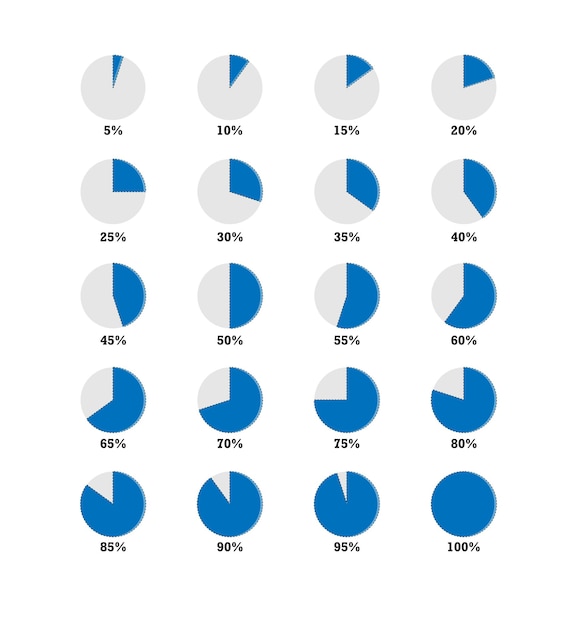 Premium Vector | 20 set pie chart percentage graph design Infographic ... Premium Vector | 20 set pie chart percentage graph design Infographic ...