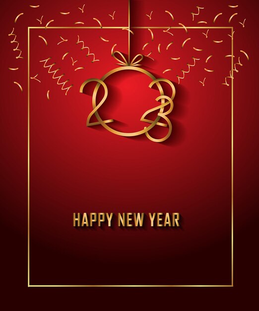 Premium Vector | 2023 happy new year background Premium Vector | 2023 happy new year background