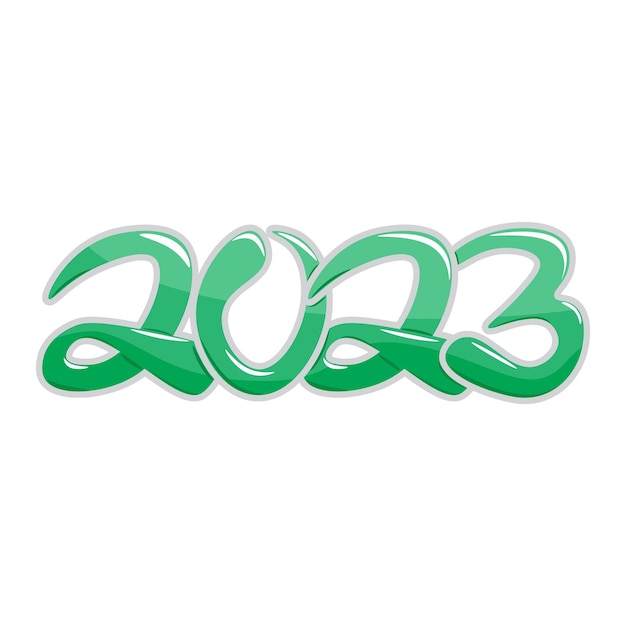 Premium Vector | 2023 happy new year text vector Premium Vector | 2023 happy new year text vector