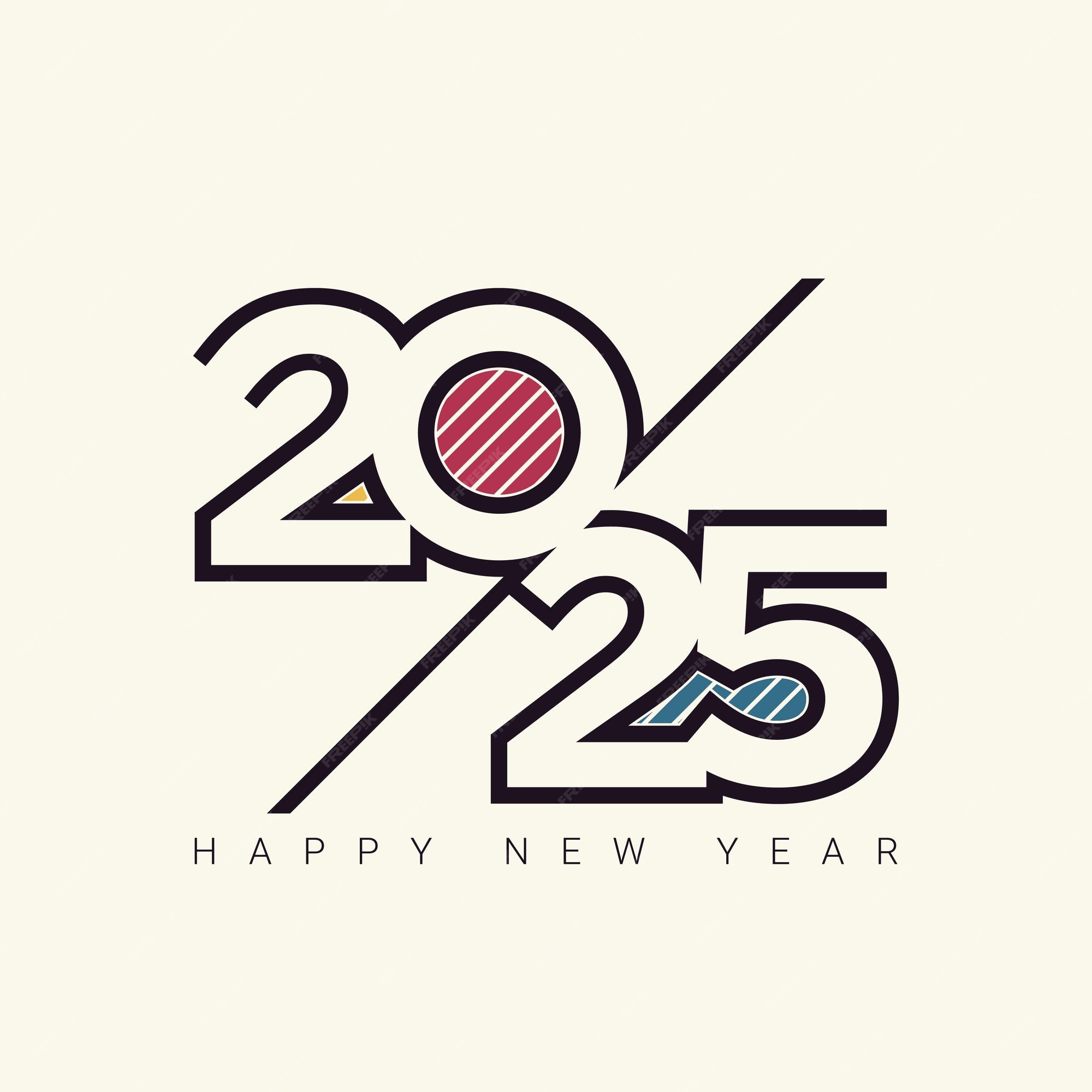 Premium Vector | 2025 Happy New Year Text Design Premium Vector | 2025 Happy New Year Text Design