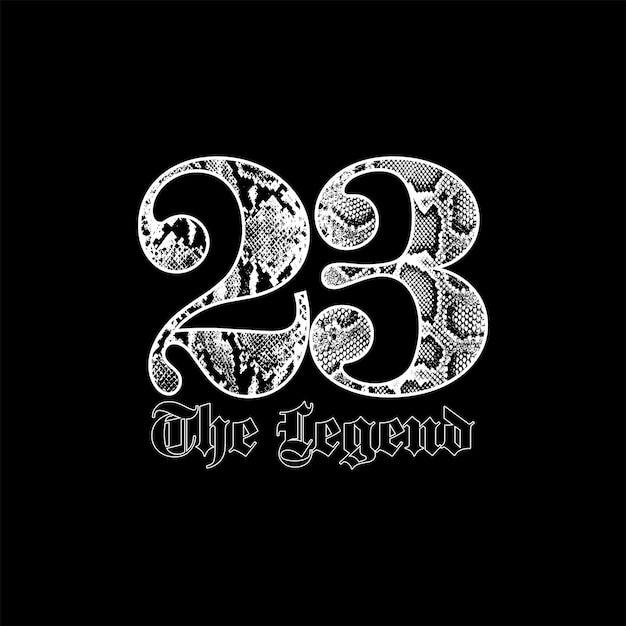 Premium Vector | 23 the legend number vintage vector Premium Vector | 23 the legend number vintage vector