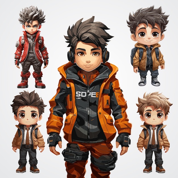 Premium Vector | 2d game character illustration vector Premium Vector | 2d game character illustration vector