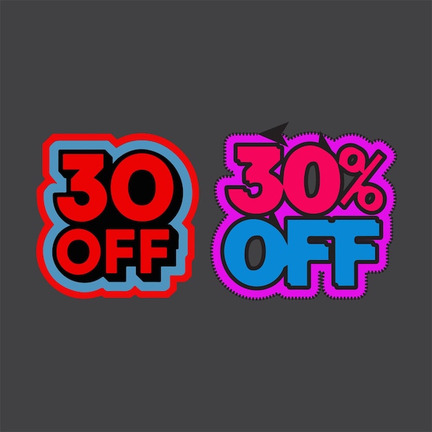 Premium Vector | 30 percent off logo icon Premium Vector | 30 percent off logo icon