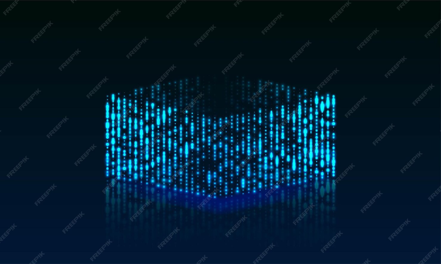 Premium Vector | 3d big data cube made of glowing particles isometric ...