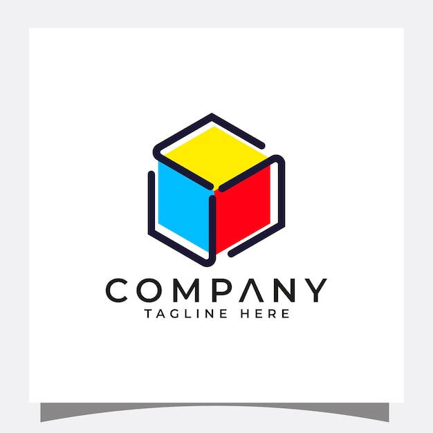 Premium Vector | 3d box cube logo mark hexagon shape design template Premium Vector | 3d box cube logo mark hexagon shape design template