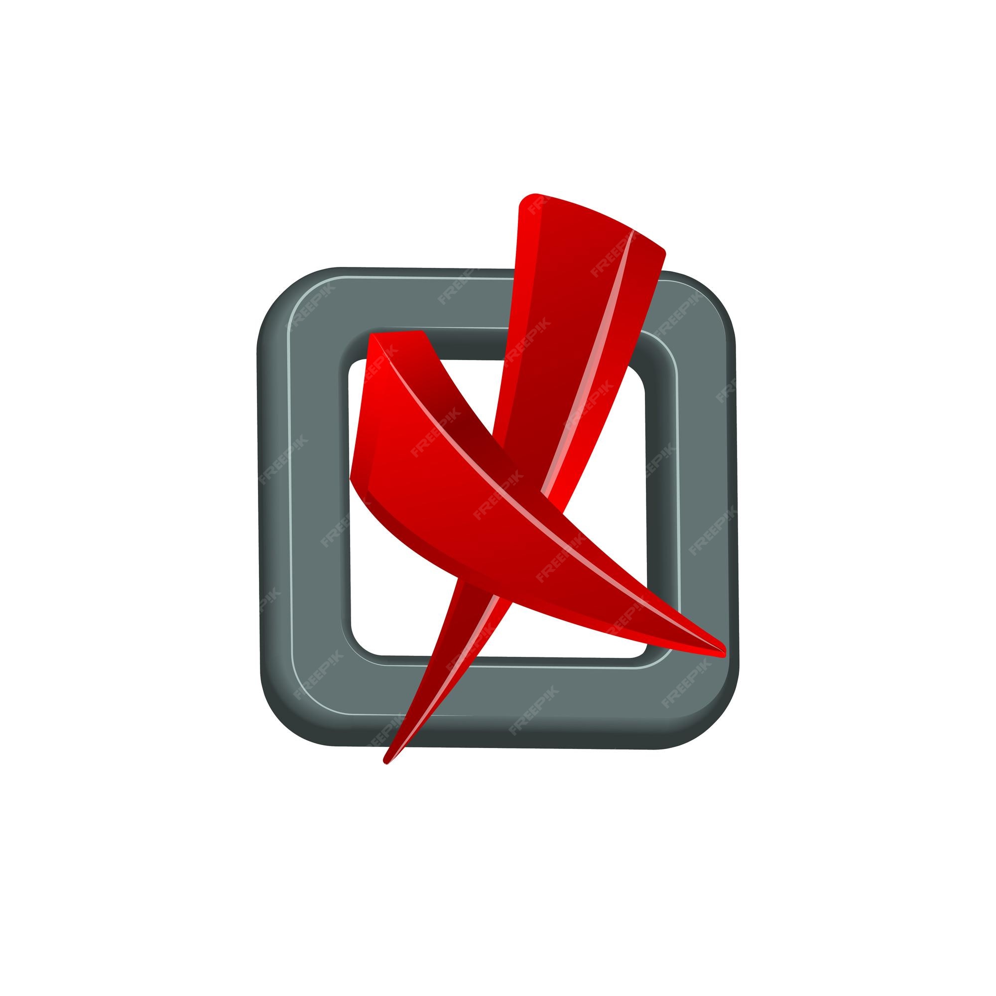 Premium Vector | 3d Check Mark Red cross mark in checkbox Vector ... Premium Vector | 3d Check Mark Red cross mark in checkbox Vector ...