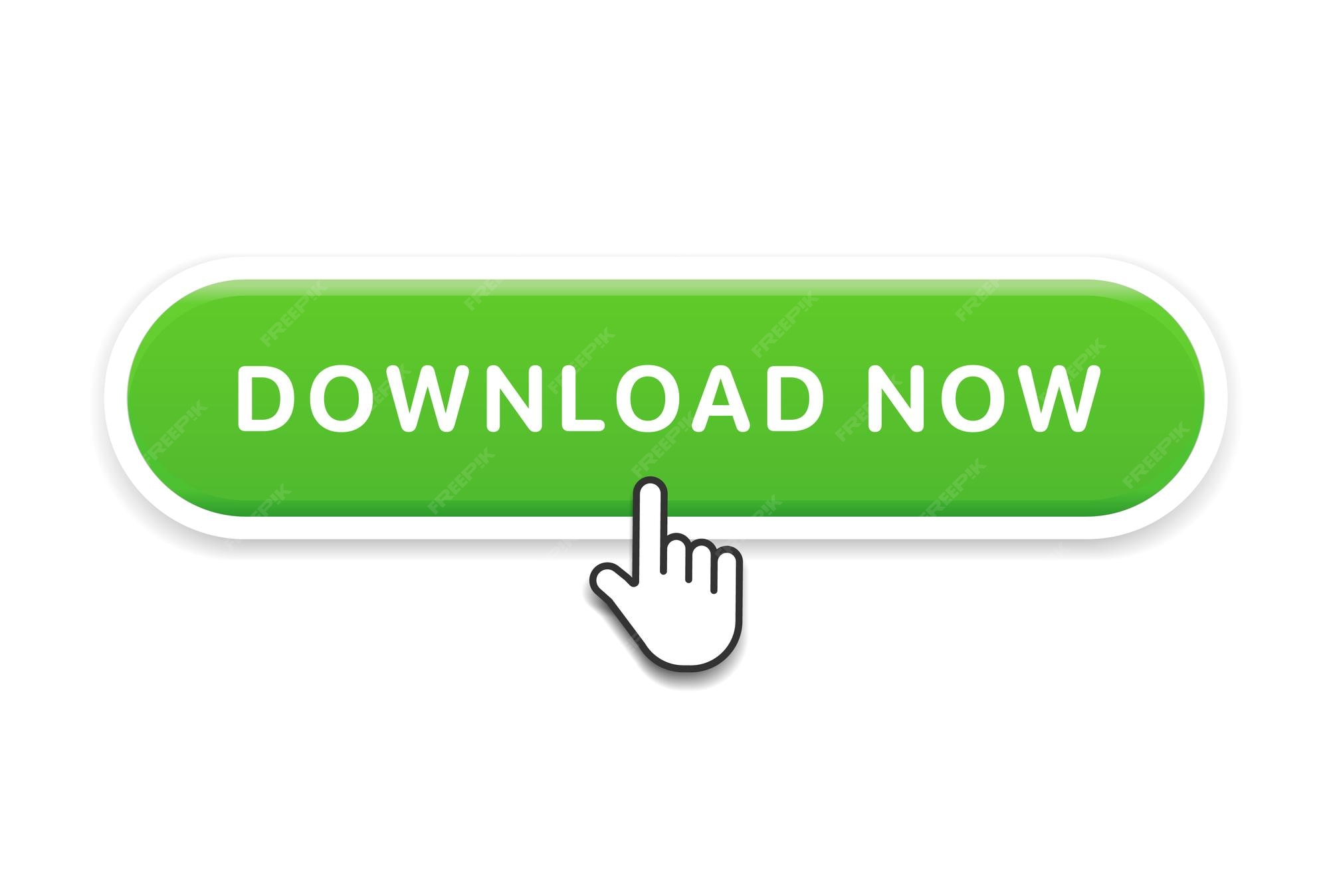 Premium Vector | 3d download button hand cursor save cloud icon hand pointer clicking click here ...