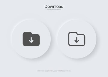 Premium Vector | 3d download button icon. upload icon. down arrow bottom side symbol. click here ...