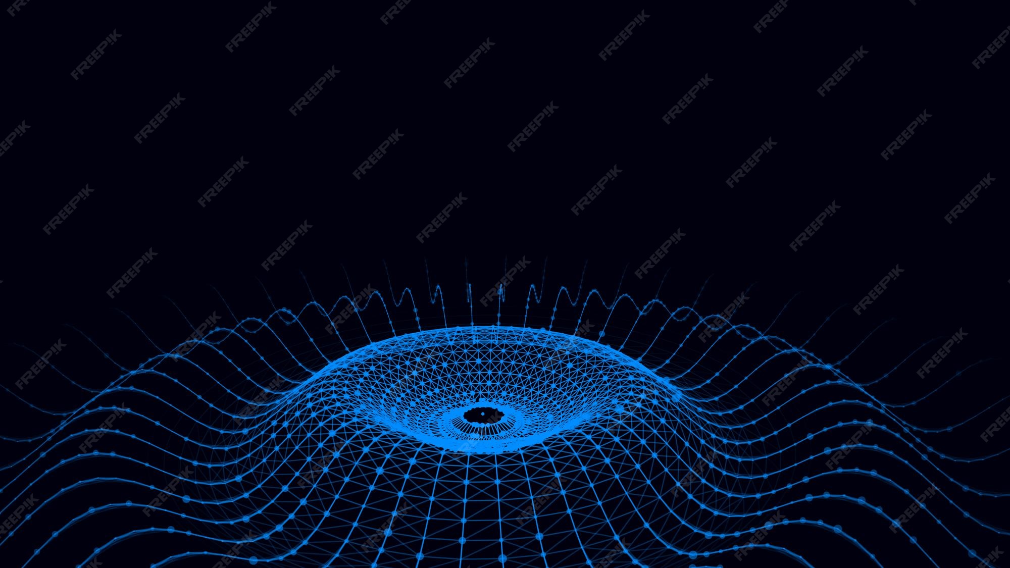 Premium Vector | 3D futuristic circle wave Abstract digital background Glowing music sound wave ...