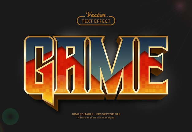 Premium Vector 3d Game Editable Text Effect