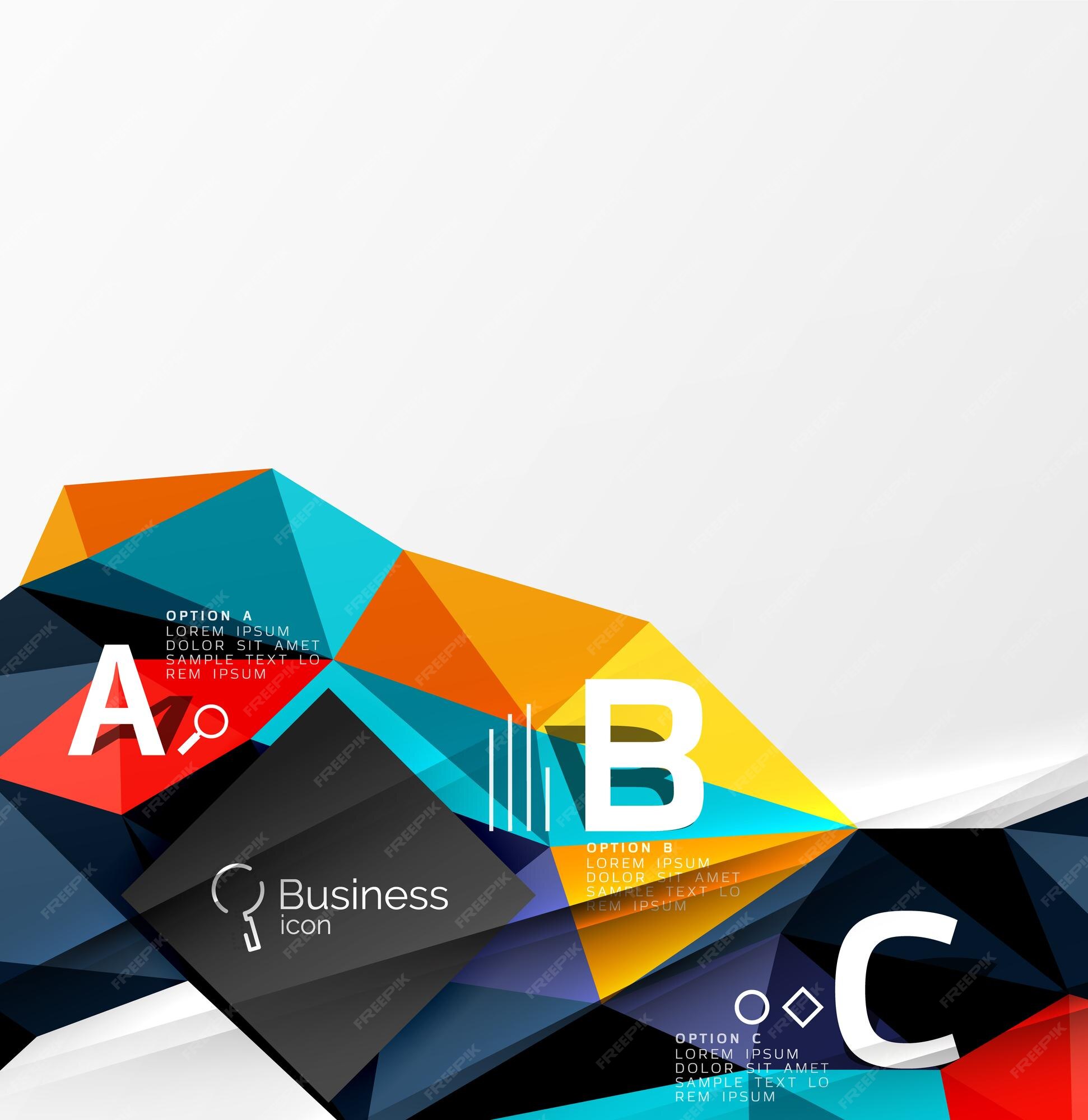 Premium Vector | 3d polygonal object triangles abstract background vector template background ...