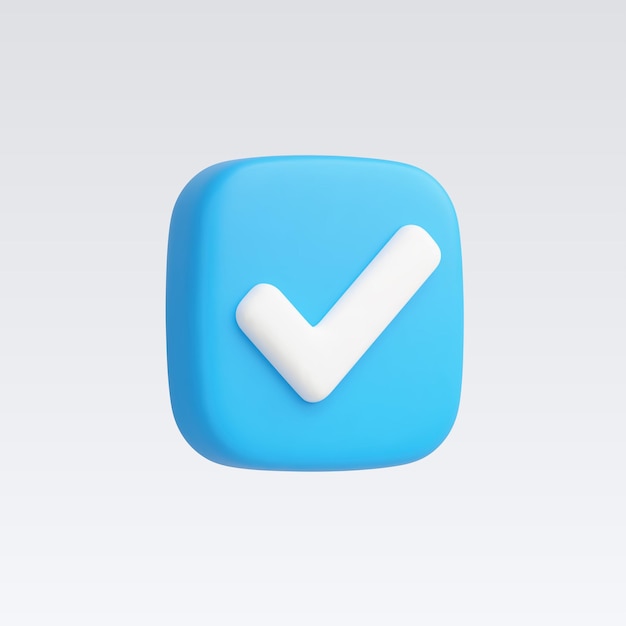 Premium Vector | 3d Realistic Check mark button vector illustration Premium Vector | 3d Realistic Check mark button vector illustration