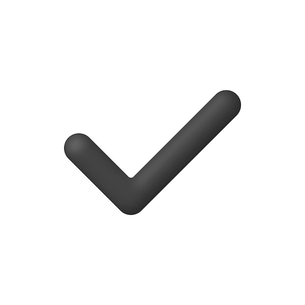 Premium Vector | 3d realistic Check mark icon vector illustration Premium Vector | 3d realistic Check mark icon vector illustration