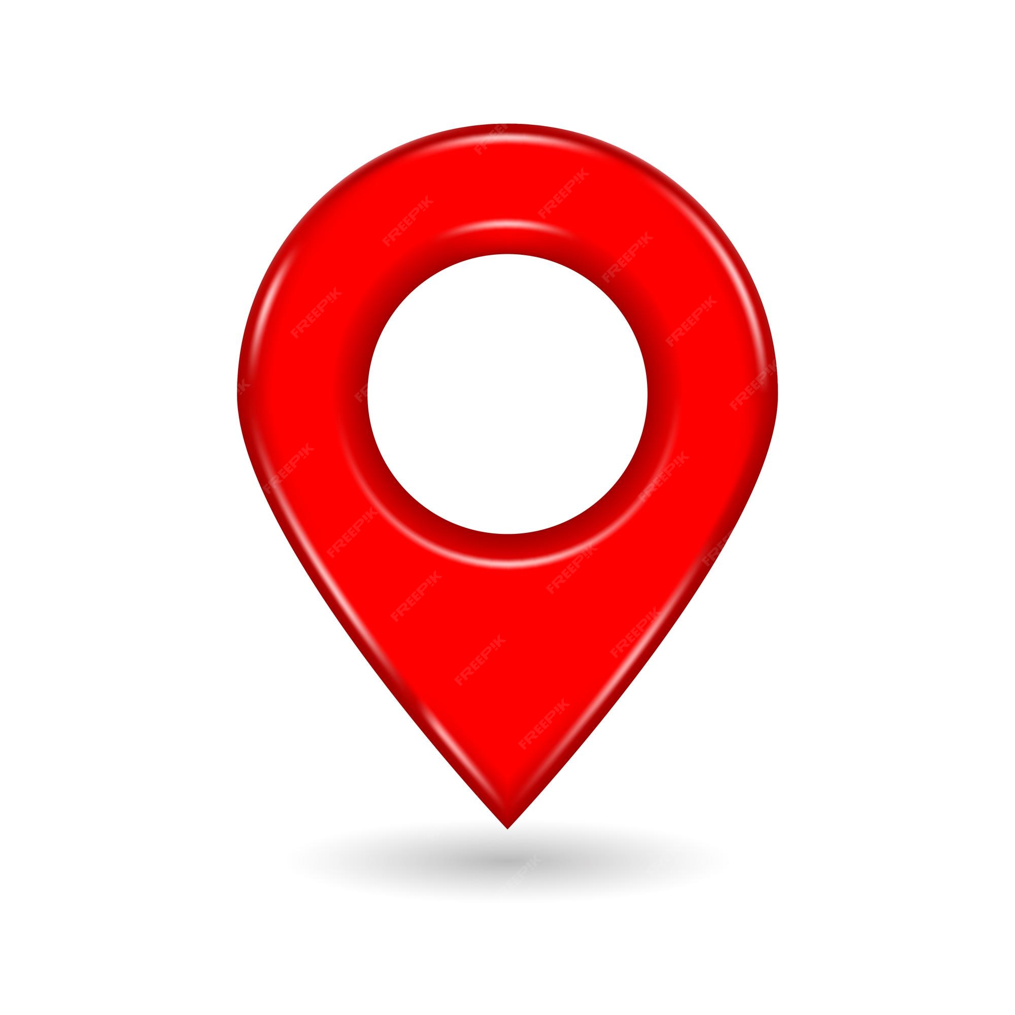 Premium Vector | 3d red location icon on white background with shadow Premium Vector | 3d red location icon on white background with shadow