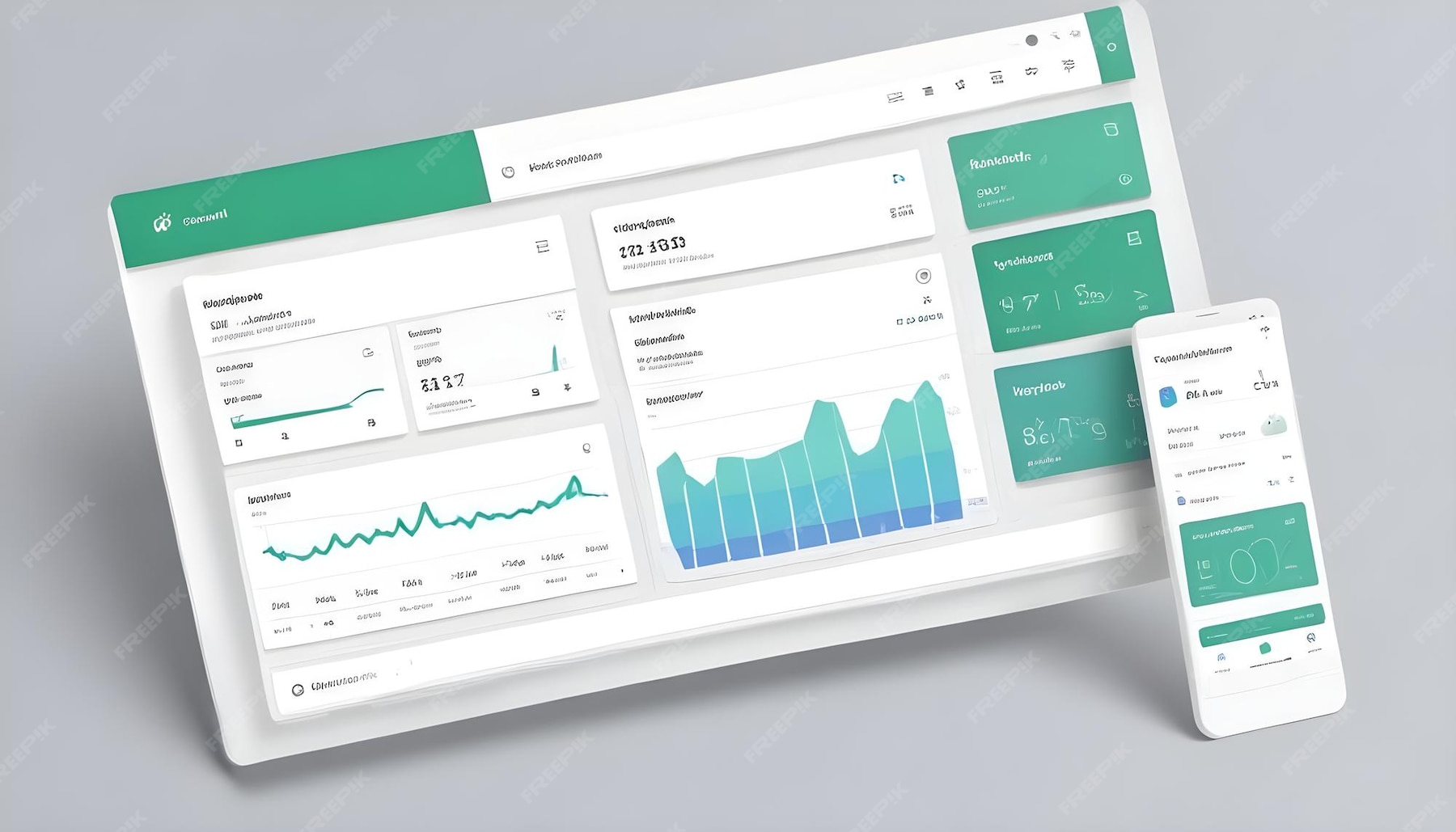 Premium Vector | A 3D rendering of a modern dashboard interface The interface features various ...