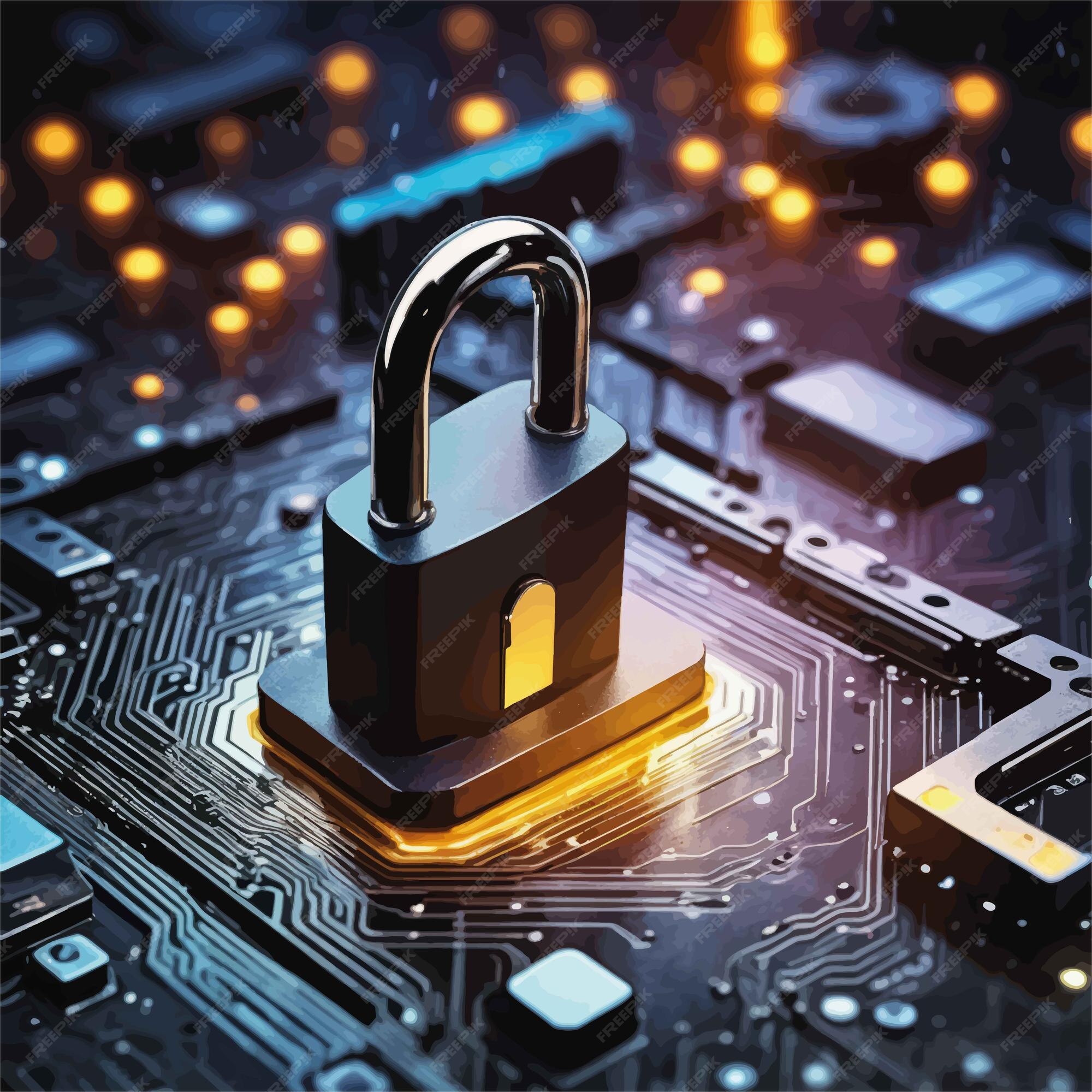 Premium Vector | 3d rendering of padlock with binary code 3d rendering ...