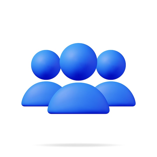 Premium Vector | 3D Simple Group User Icon Isolated Premium Vector | 3D Simple Group User Icon Isolated