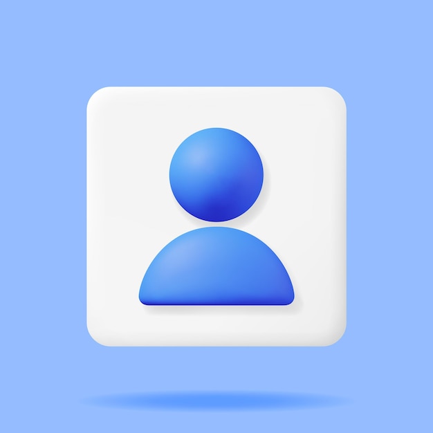 Premium Vector | 3d simple user icon isolated Premium Vector | 3d simple user icon isolated