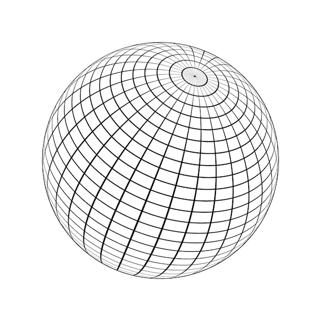 Premium Vector | 3D sphere wireframe icon Orb model spherical shape ... Premium Vector | 3D sphere wireframe icon Orb model spherical shape ...