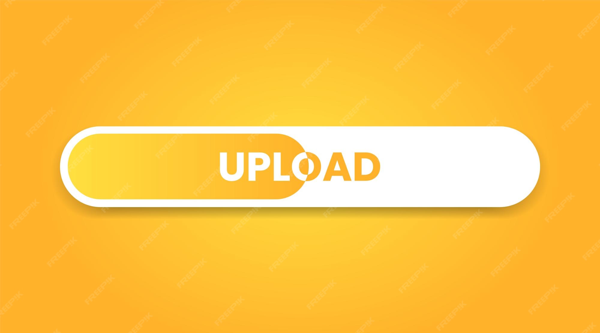 Premium Vector | 3d upload bar button icon uploading icon up arrow ...