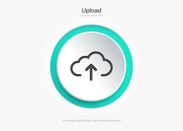 Premium Vector | 3d upload button icon. uploading icon. up arrow bottom ...