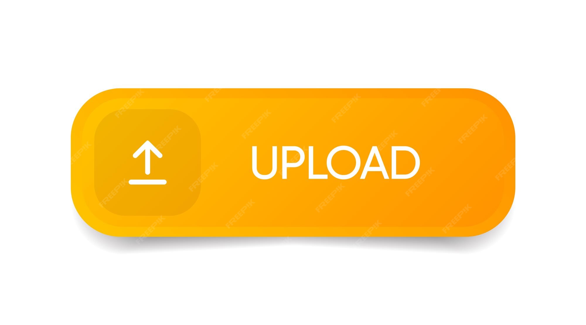 Premium Vector | 3d upload button icon uploading icon up arrow bottom side symbol click here ...
