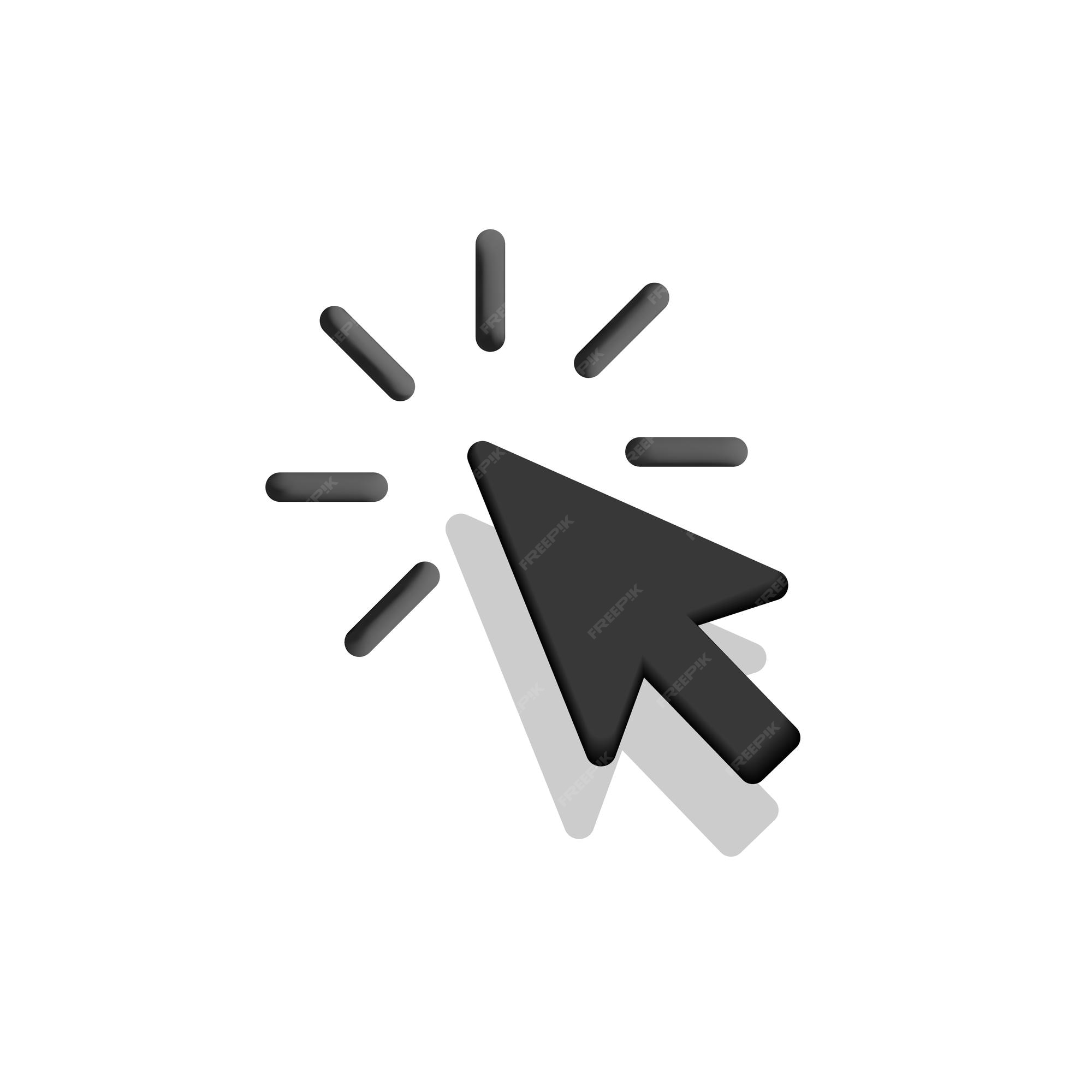 Premium Vector 3d Vector Black Computer Mouse Cursor Or Click Icon Symbol Web Element Design