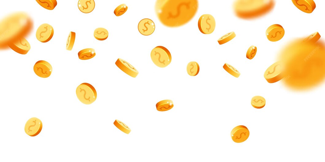 Premium Vector | 3d vector realistic render falling down gold dollar ... Premium Vector | 3d vector realistic render falling down gold dollar ...