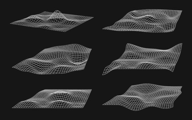 Premium Vector | 3D Wireframe Graphics Pack Vector Design Premium Vector | 3D Wireframe Graphics Pack Vector Design