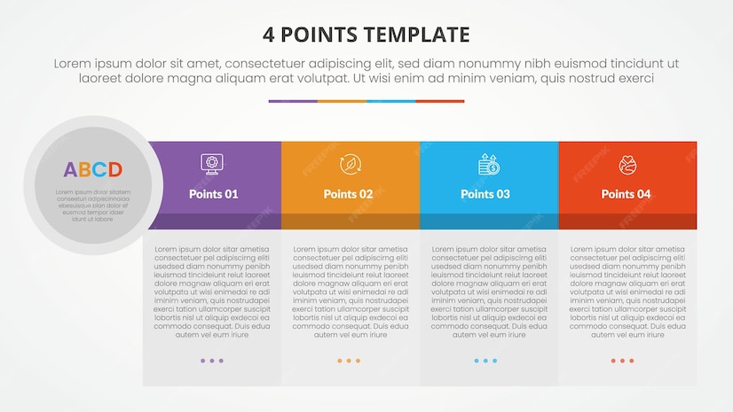 Premium Vector | 4 points stage list template infographic concept for ...