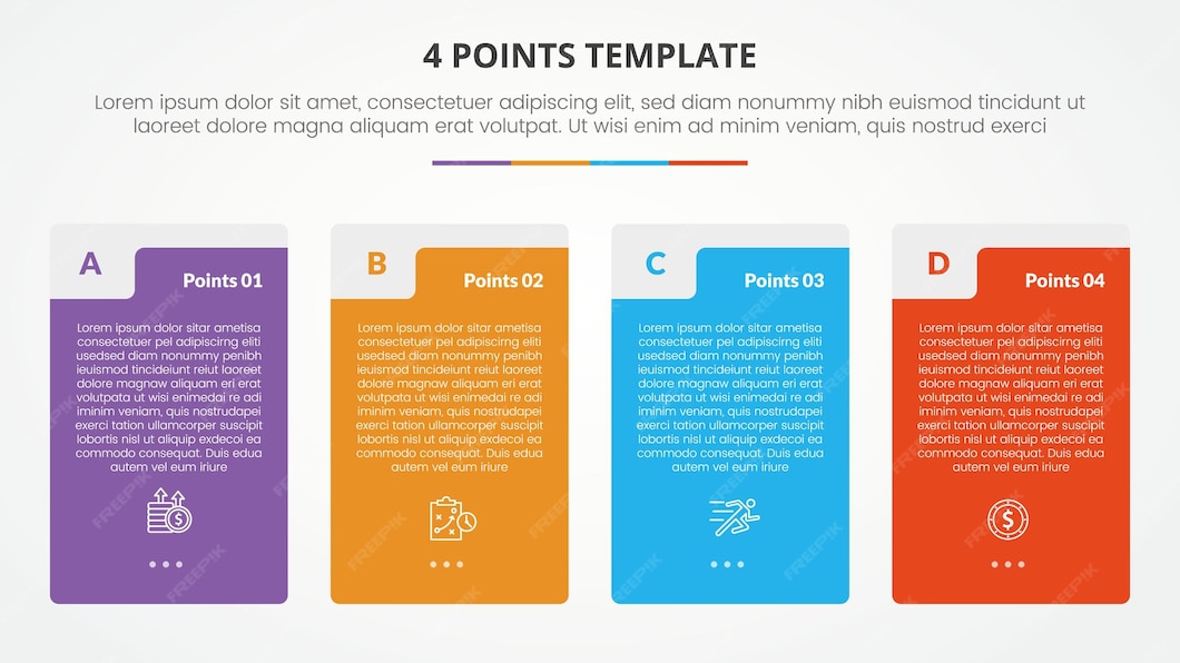 Premium Vector | 4 points stage list template infographic concept for ...