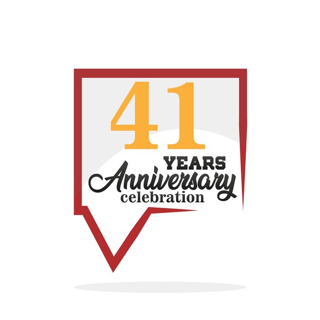 Premium Vector | 41 year anniversary celebration. anniversary logo with ... Premium Vector | 41 year anniversary celebration. anniversary logo with ...